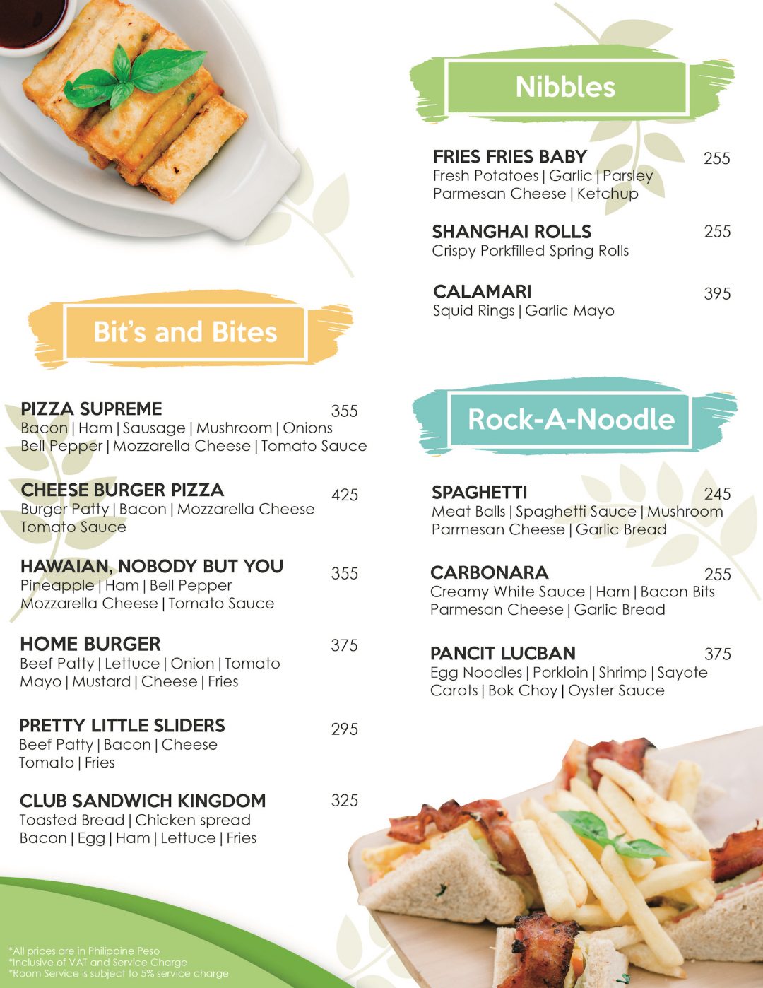 Garden Cafe Menu - Patio Pacific Boracay