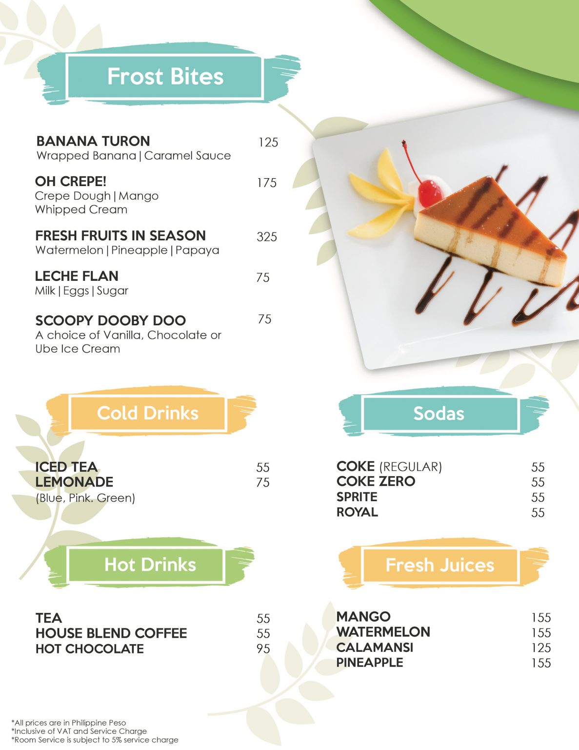 Garden Cafe Menu - Patio Pacific Boracay