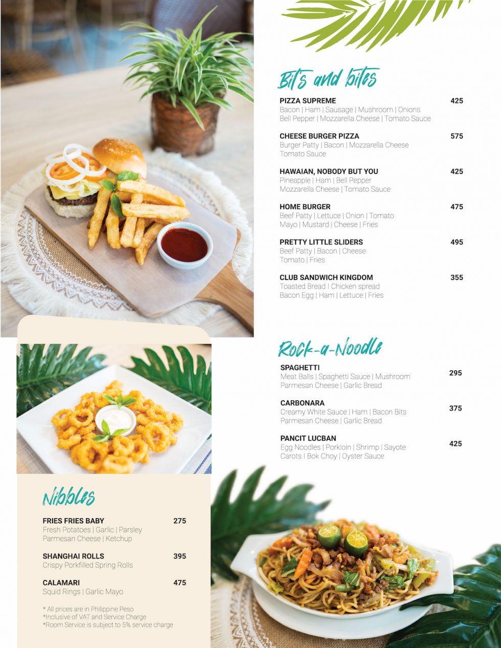 Garden Cafe Menu - Patio Pacific Boracay